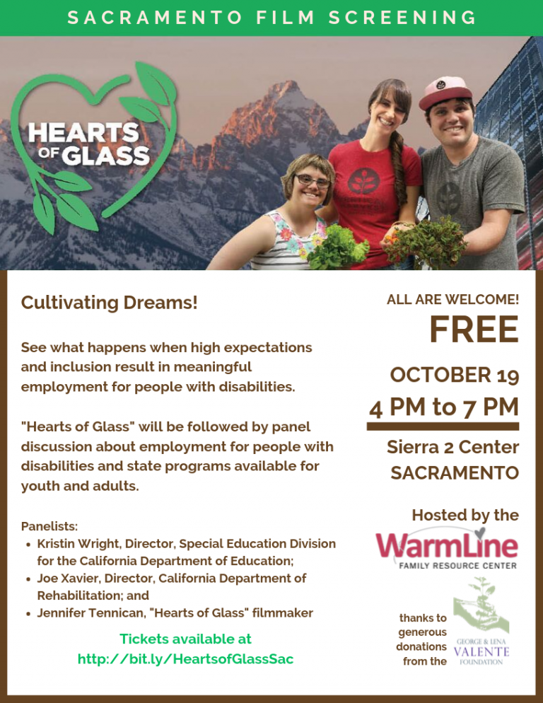 WarmLine Family Resource Center - Hearts of Glass